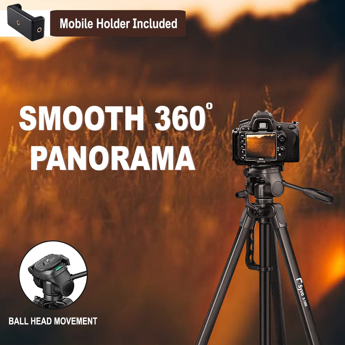 Syvo S -1000 PRO 67 Inch Tripod – SyvoIndia